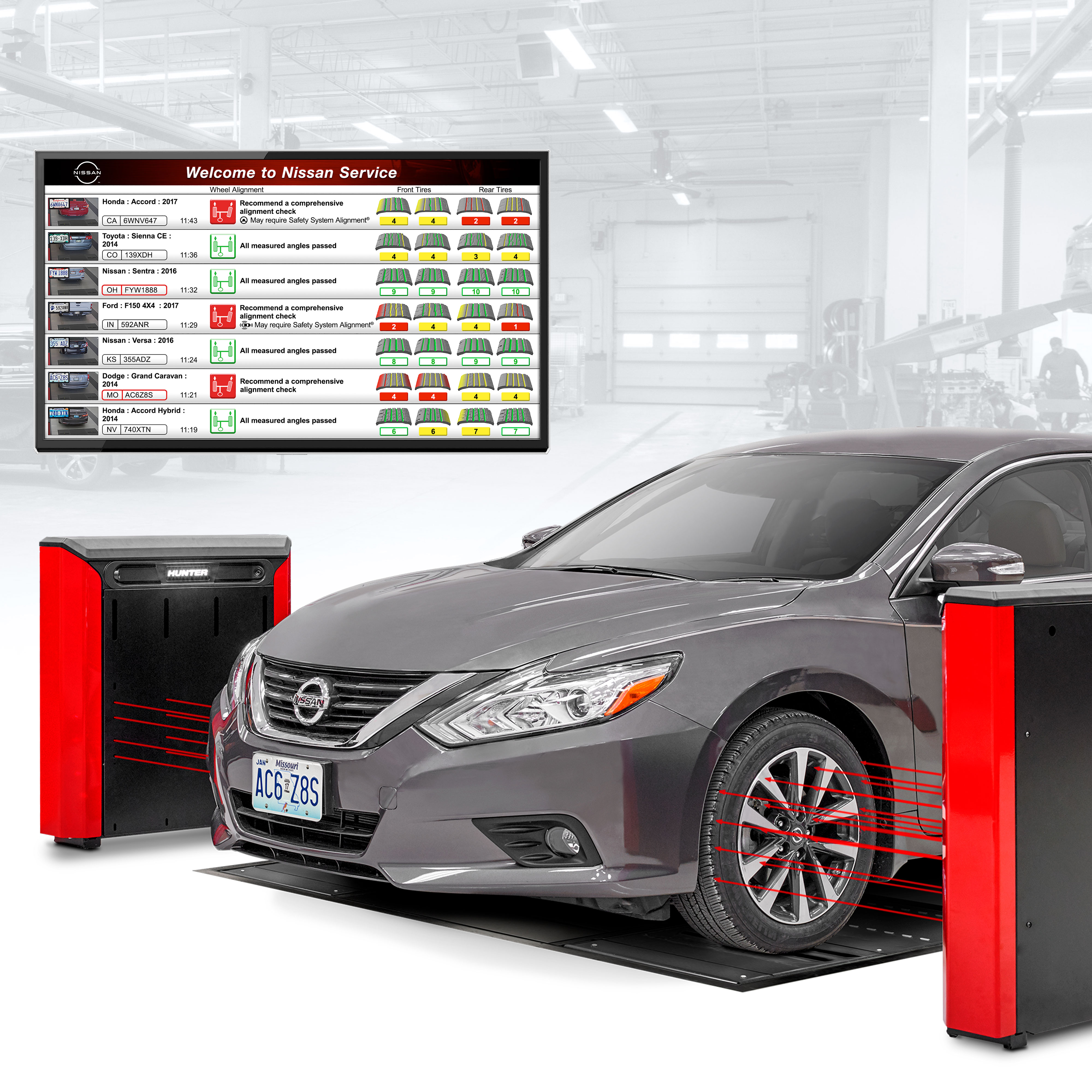 Hunter Equipment Built for Nissan INFINITI | Hunter Engineering Company®